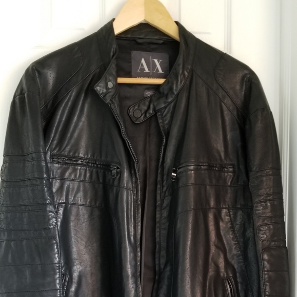 Armani Exchange | Jackets & Coats | Armani Exchange Jacket Faux Leather ...